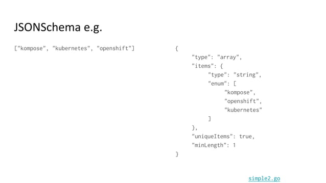 JSONSchema with golang | PPT