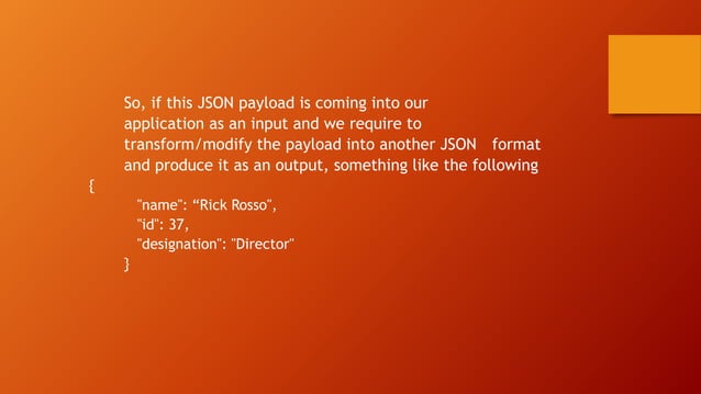 Json to json esb transformation | PPT
