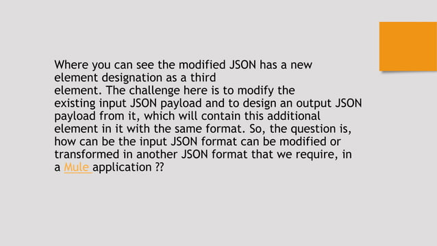 Json to json esb transformation | PPT