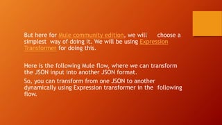 Json to json esb transformation | PPT