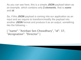 Json to json transformation in mule | PPT
