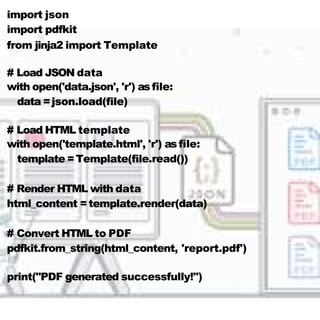 Transforming Data: A Comprehensive Guide to JSON to PDF Conversion | PDF