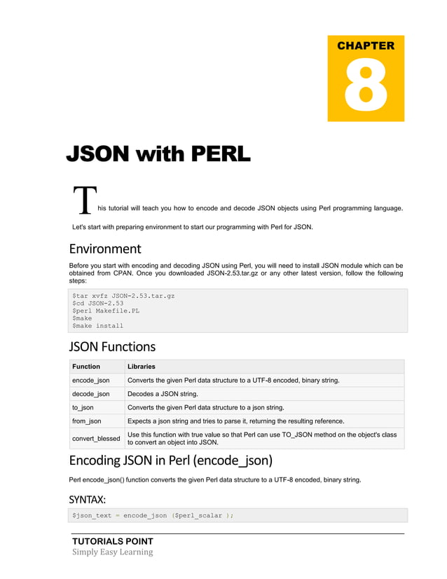 Json tutorial | PDF