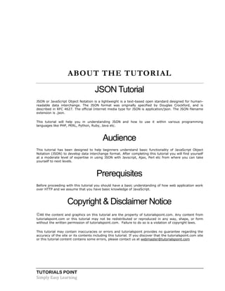 Json tutorial | PDF