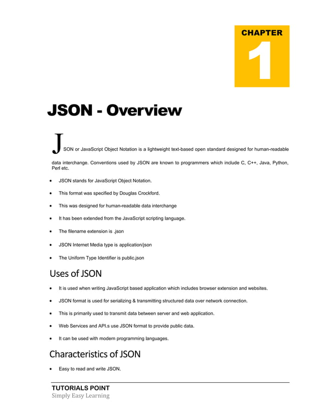 Json tutorial | PDF