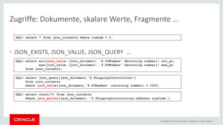 JSON in der Oracle Datenbank | PPTX