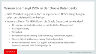 JSON in der Oracle Datenbank | PPTX