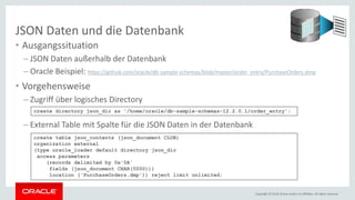 JSON in der Oracle Datenbank | PPTX