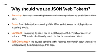 Json Web Token - JWT | PPTX