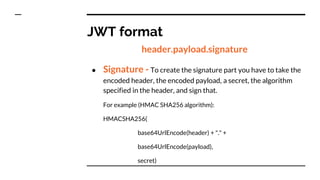 Json Web Token - JWT | PPTX