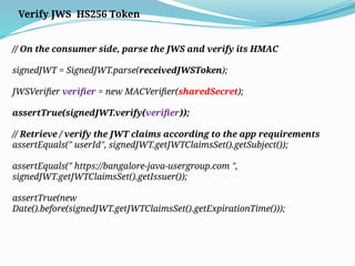 JsonWebTokens ppt - explains JWT, JWS , JWE Tokens | PPT