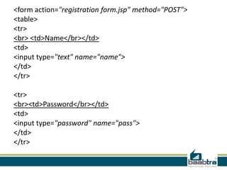 jsp MySQL database connectivity | PPTX