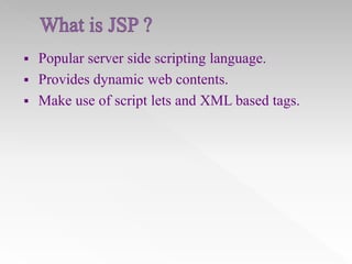 Introduction to JSP | PPTX