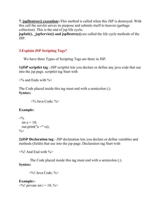 Jsp | PDF | Web Development | Internet