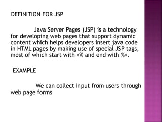 Jsp | PPT