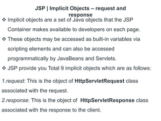 JSP.pptx | Web Development | Internet