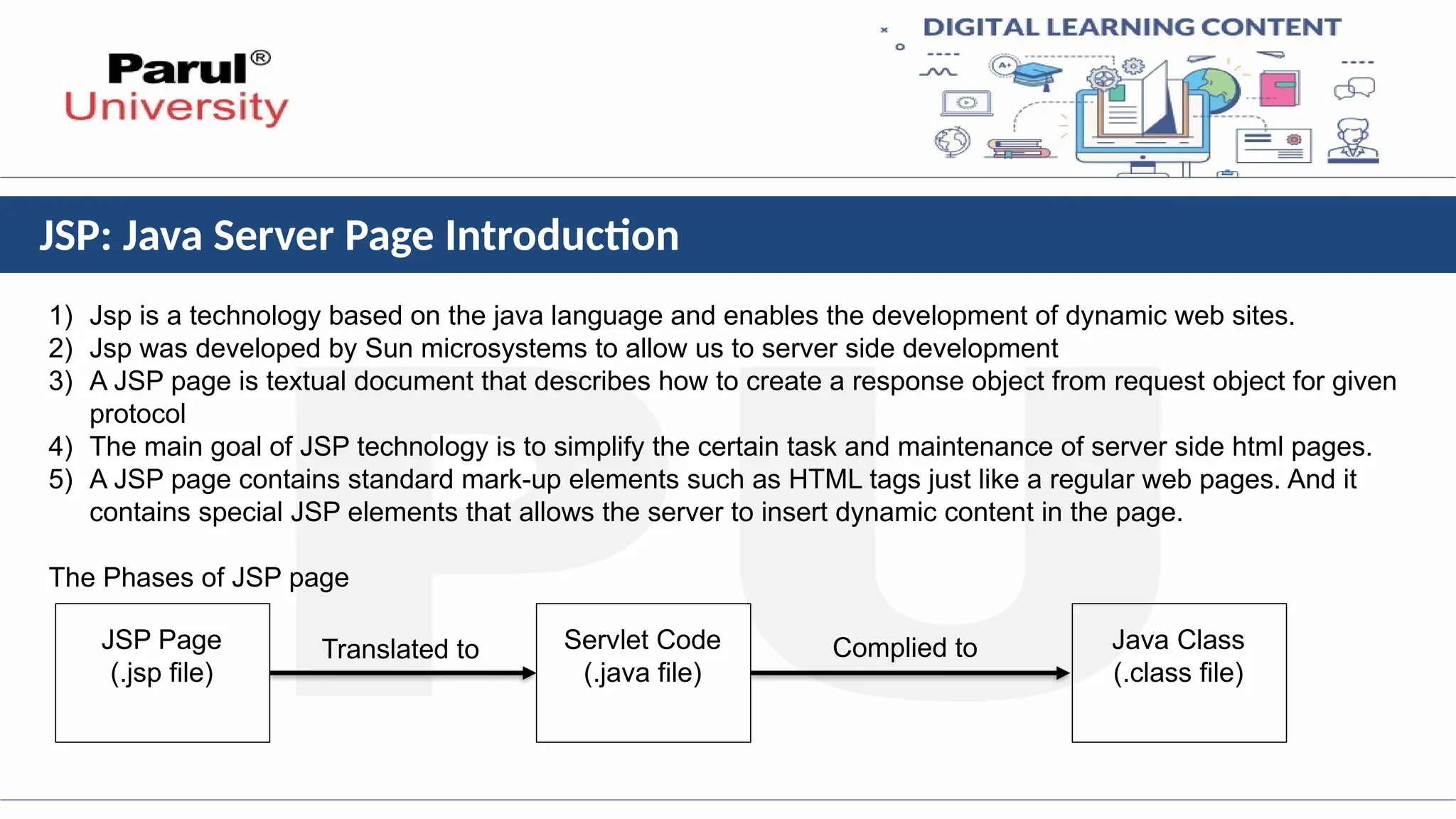 JSP.pptx java ppt for exam preparation of btech | PPTX