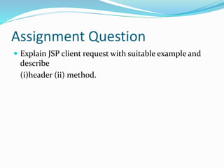 JSP Client Request | PPT