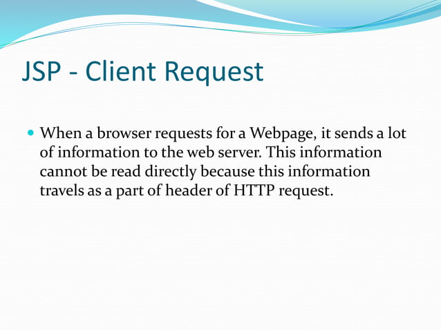 JSP Client Request | PPT