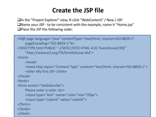 Understanding JSP -Servlets | PPTX