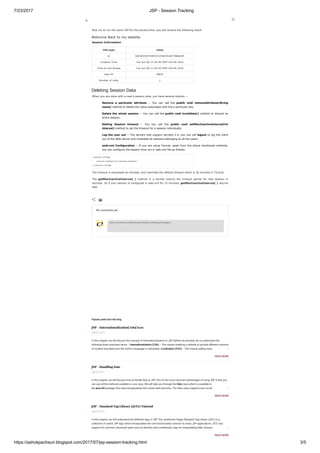 Jsp session tracking | PDF