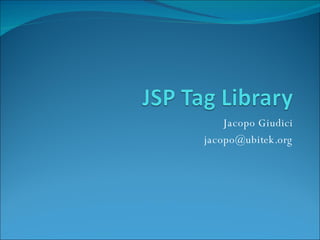 JSP Tag Library | PPT