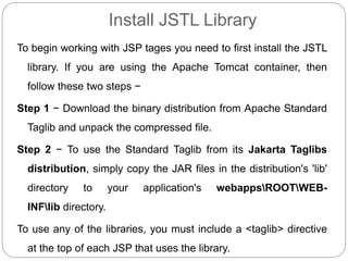 Jsp and jstl | PPTX