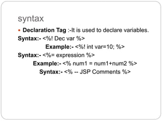 Jsp and jstl | PPTX | Web Development | Internet