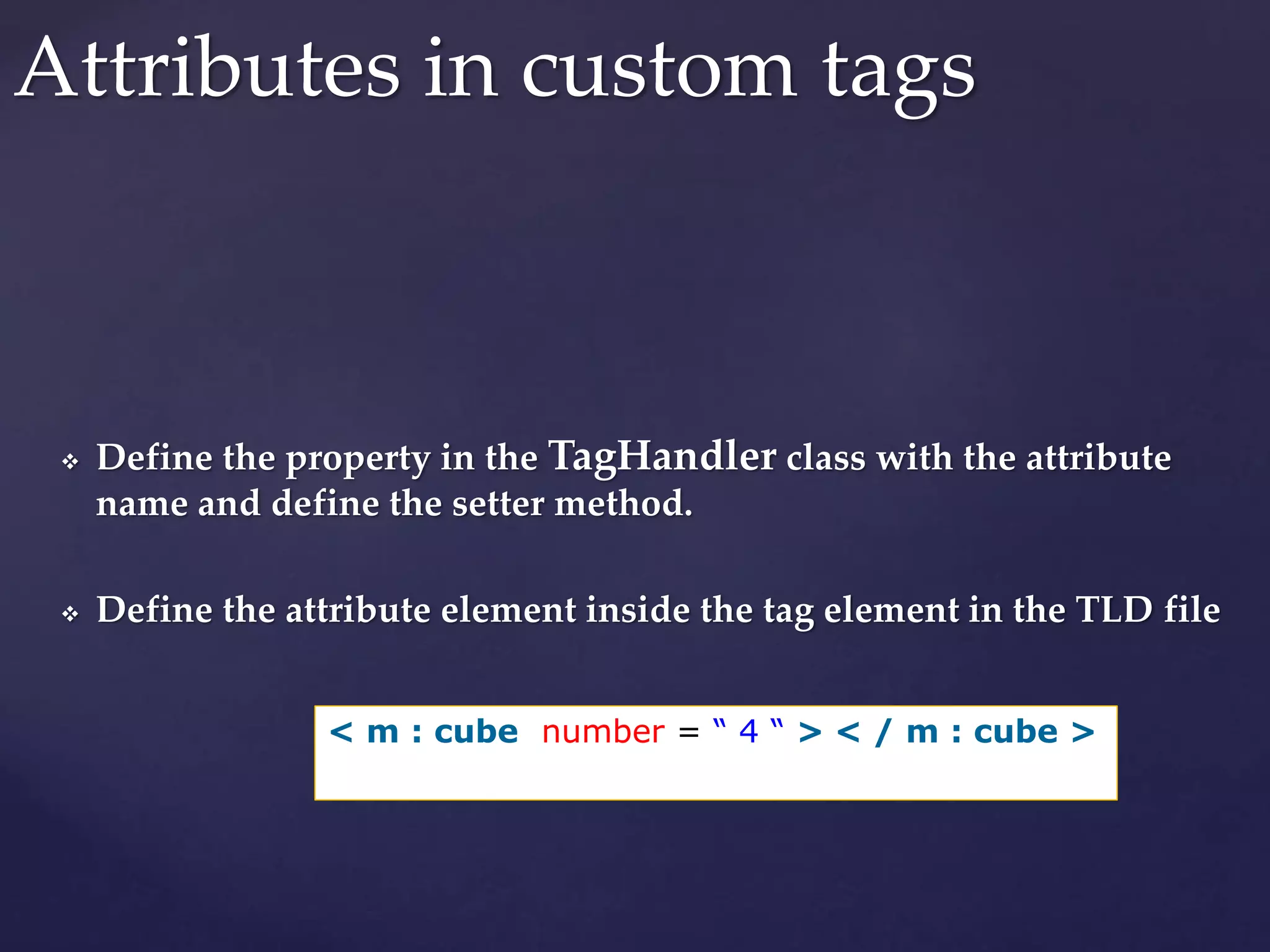 JSP custom tags | PPT