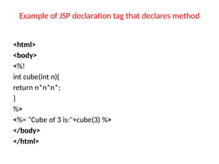 jsp elements java server tag with jsp elements .pptx