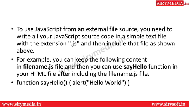 Js placement | PPTX | Web Development | Internet