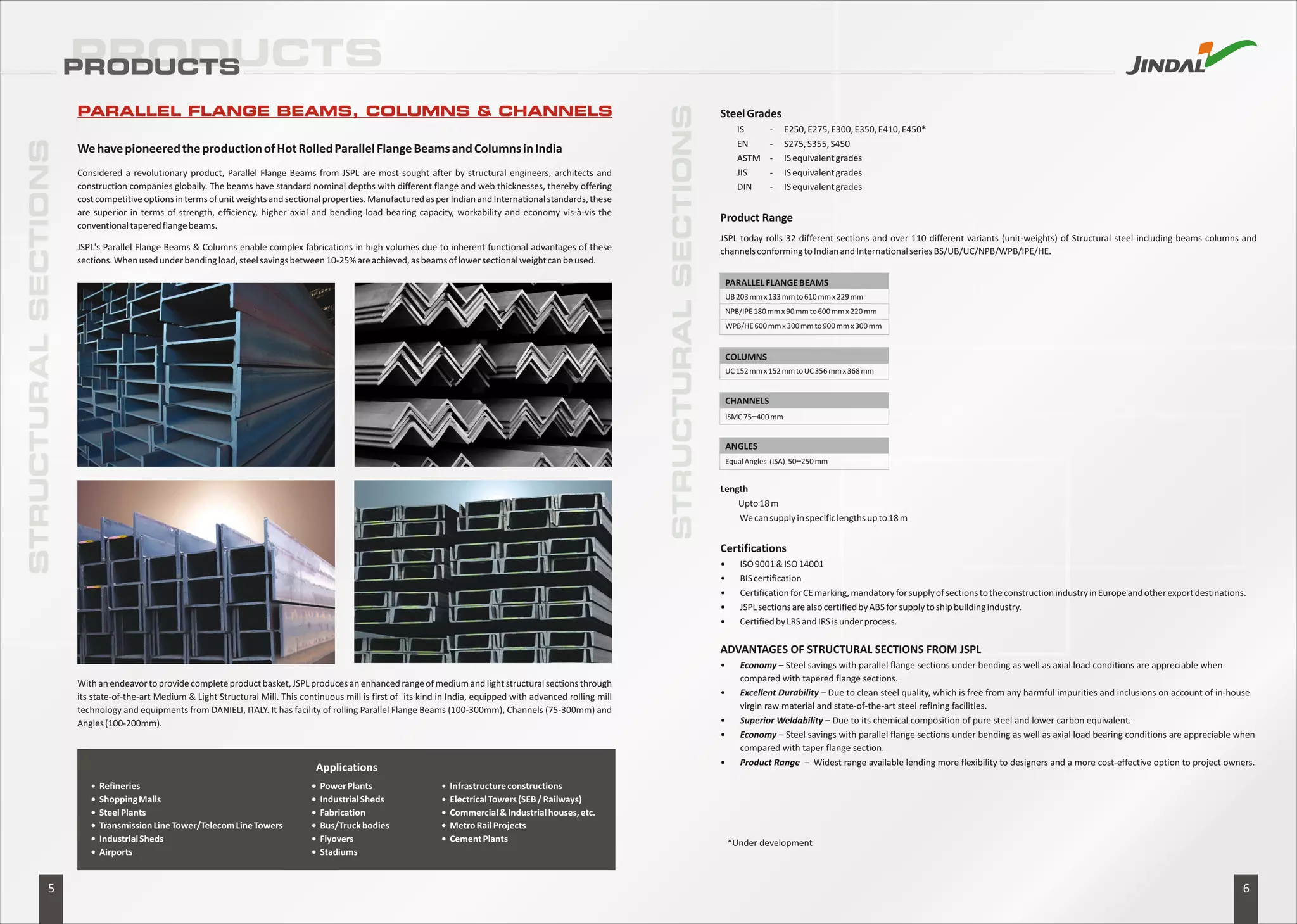 JSPL PRODUCTS BROCHURE | PDF