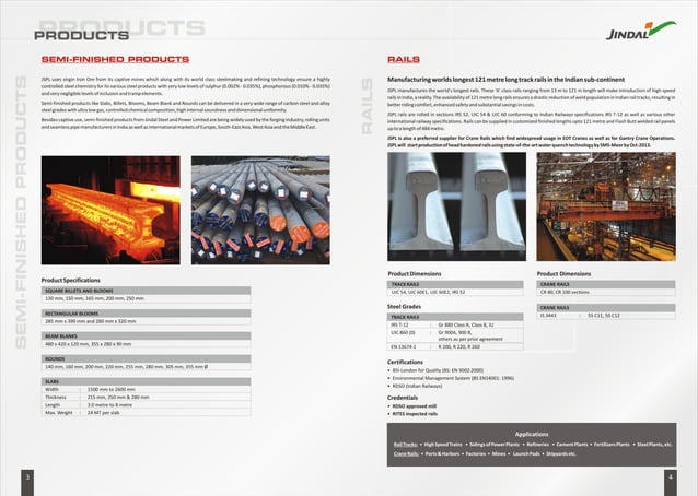 JSPL PRODUCTS BROCHURE | PDF