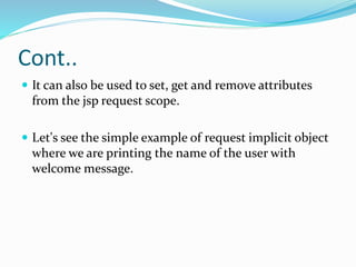 Jsp request implicit object | PPT