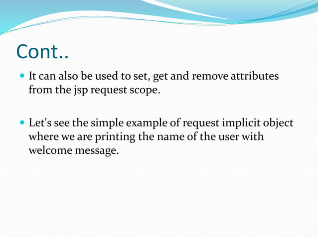 Jsp request implicit object | PPT