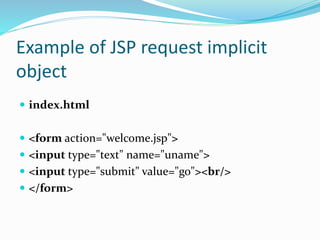 Jsp request implicit object | PPT