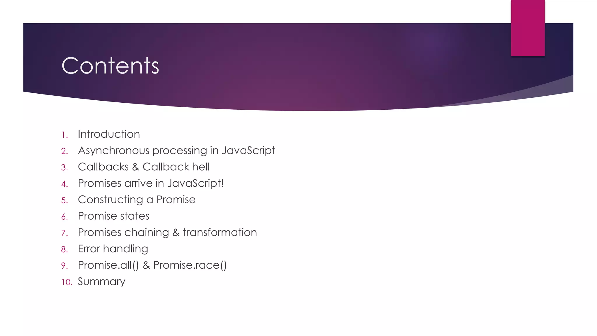 Asynchronous Javascript Programming With Callbacks And Promises Ppt