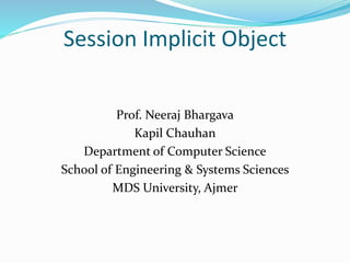 Jsp session implicit object | PPT