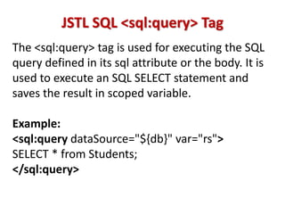 Jsp tag library | PPTX