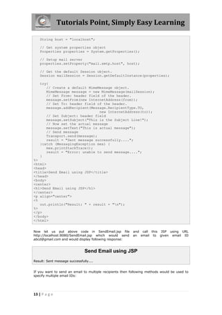 Jsp tutorial | PDF