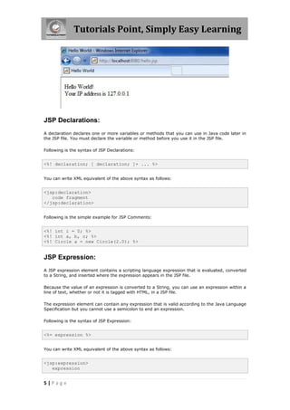 Jsp tutorial | PDF