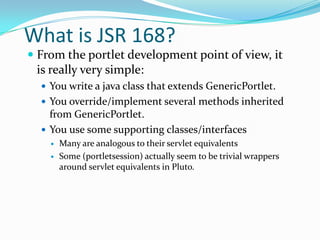 JSR 168 Portal - Overview | PPT