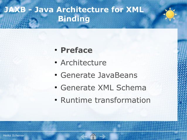 JSR-222 Java Architecture for XML Binding | PPT
