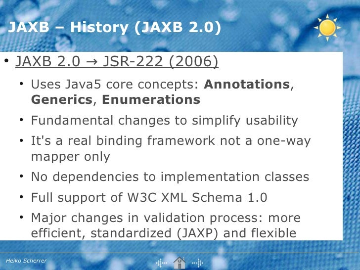 Jsr 222 Java Architecture For Xml Binding