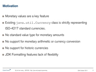 JAZOON'13 - Anatole Tresch - Go for the money (JSR 354) ! | PPT