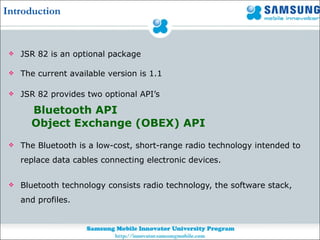 JSR 82 (bluetooth obex) | PPT