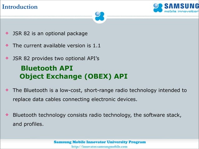 JSR 82 (bluetooth obex) | PPT