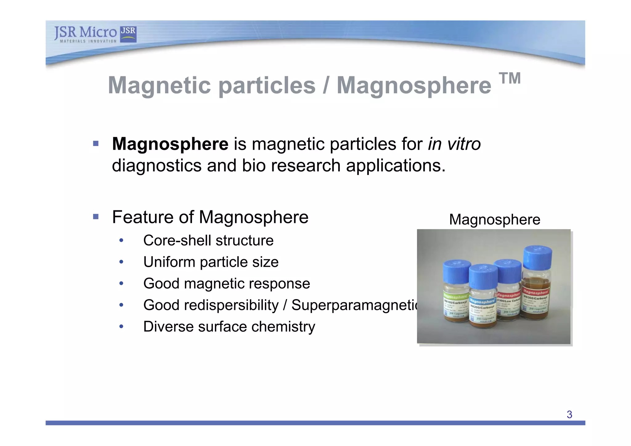 JSR life science product of Magnetic beads | PDF