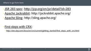 JCR and Sling Quick Dive | PDF