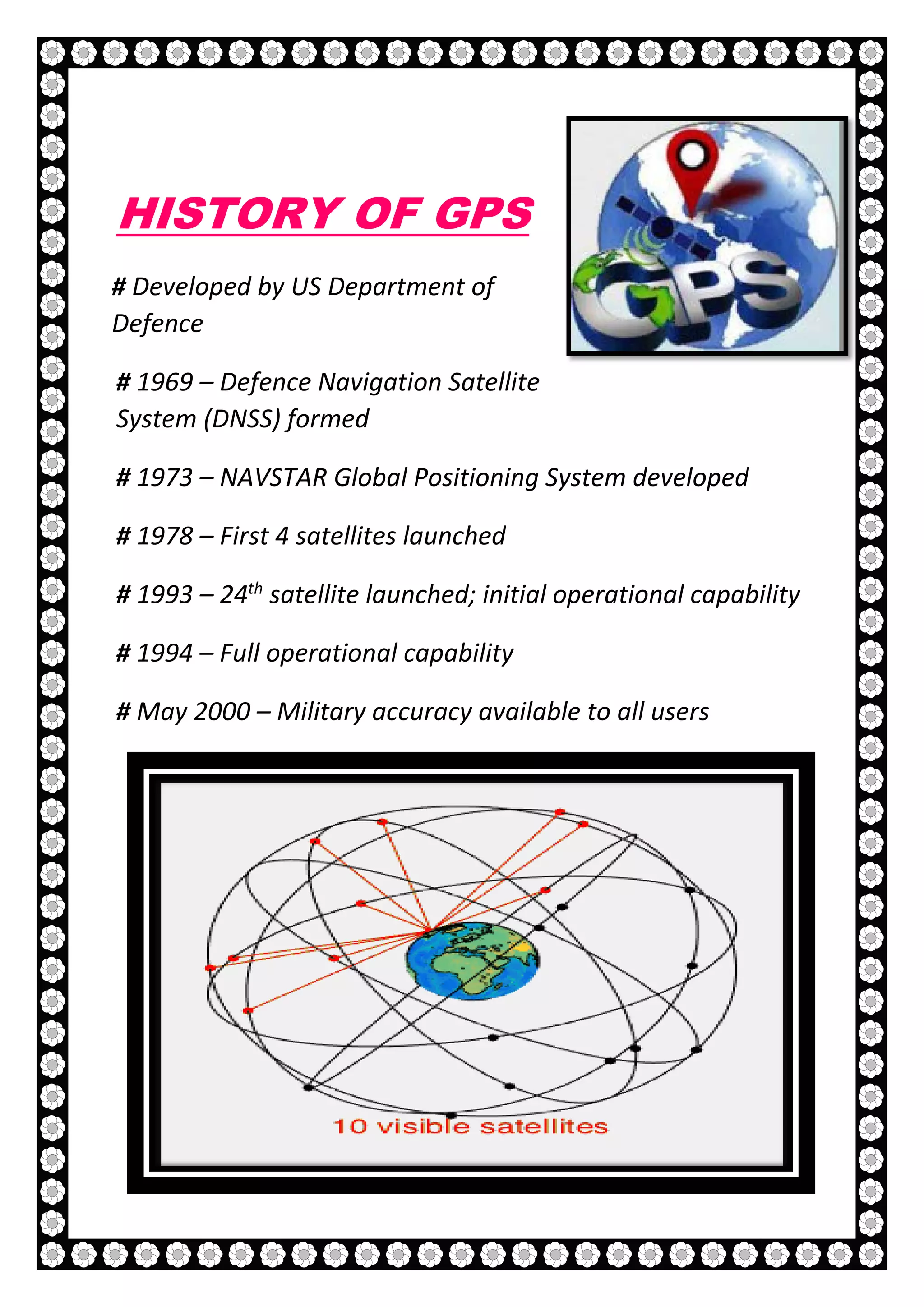 Project on GPS (Global Positioning System) | PDF